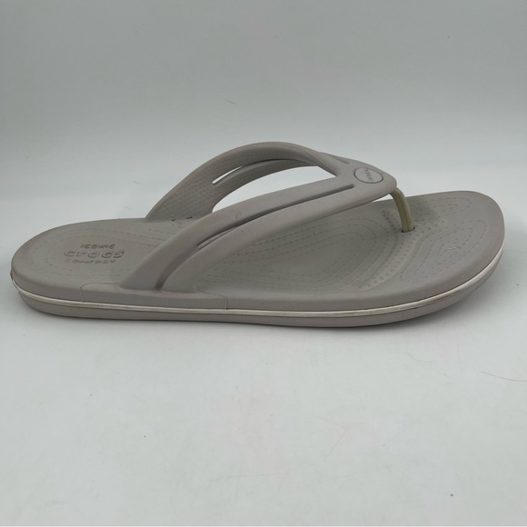 CROCS | Shoes | Crocs Womens Iconic Comfort Soft Grey Rubber Flip Flop ...
